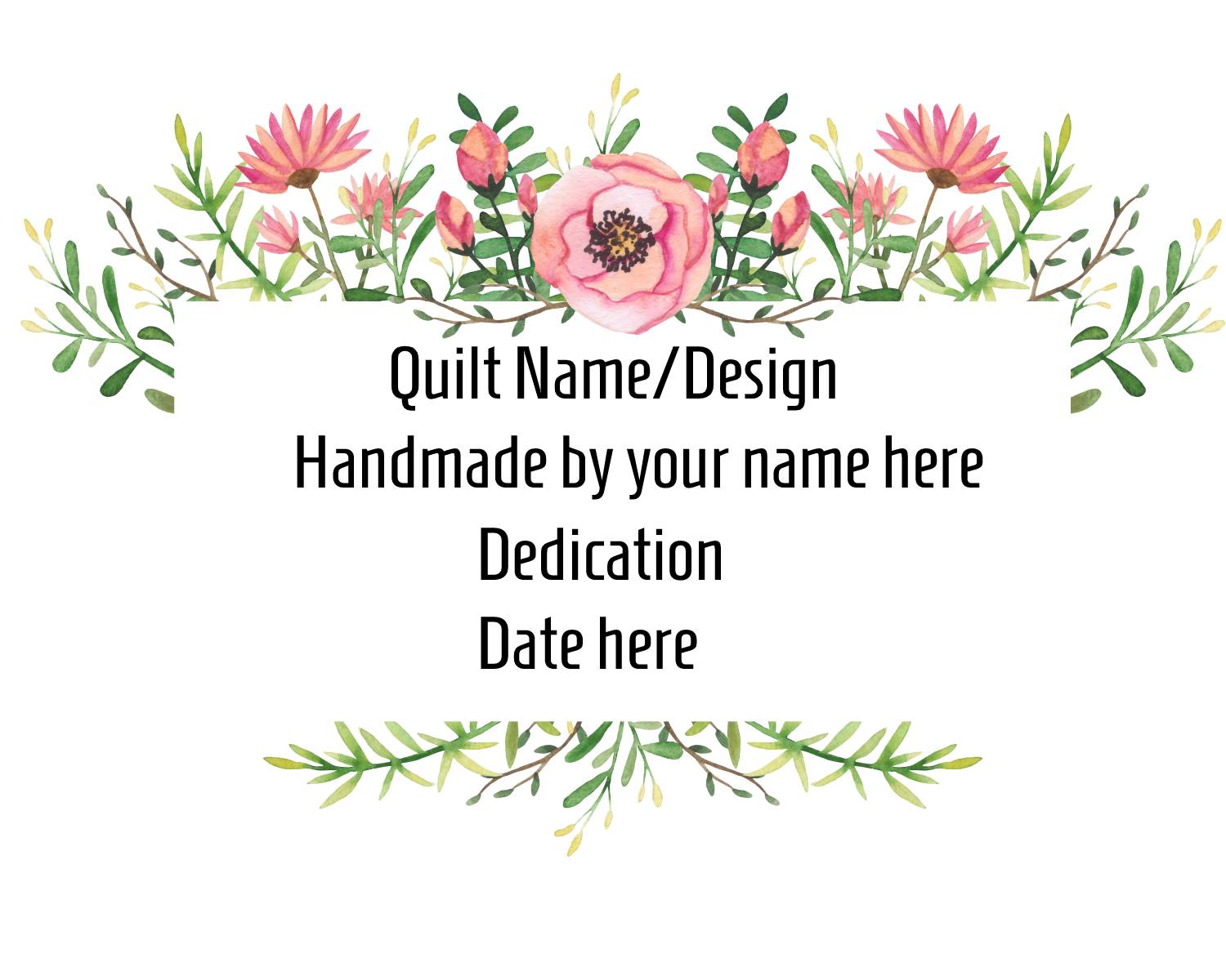 CUSTOM QUILT LABELS – LEGACY QUILTERS